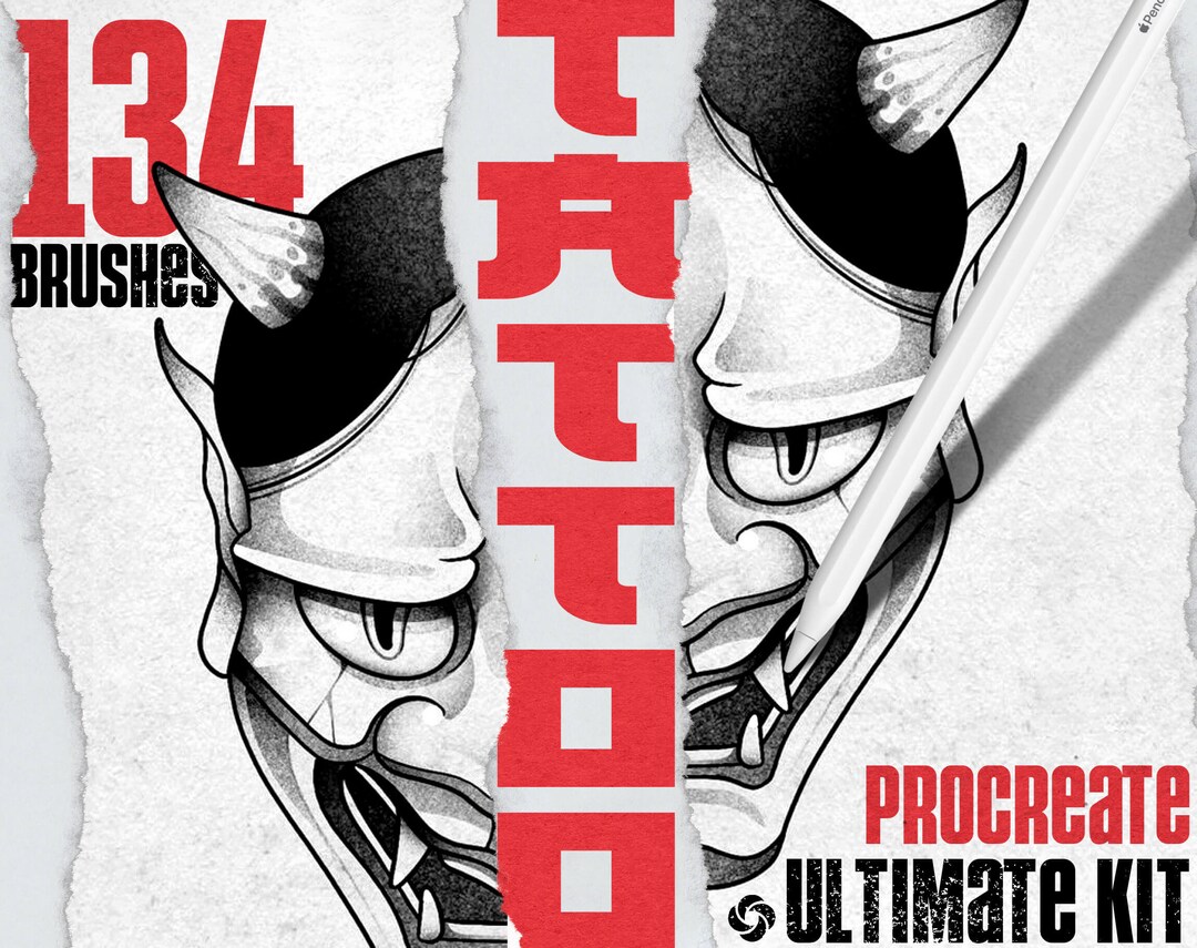 Tattoo Ultimate Kit for Procreate, Tattoo Shading Brushes, Stippling ...