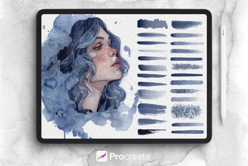 400+ Watercolor Procreate Brushes Mega Bundle | Washes, Textures, Paper ...