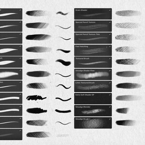 Procreate Brush Set: 47 Drawing & Pencil Brushes, Paper Textures - Etsy