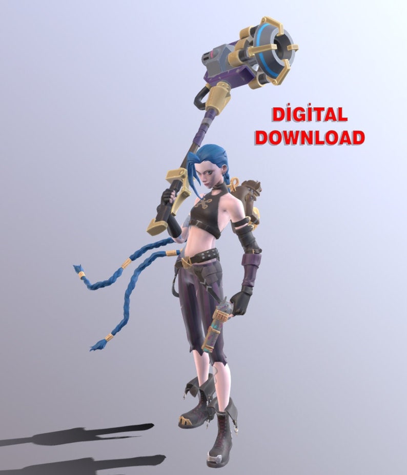 Jinx League of Legends 3D Model Jinx STL Figure Statue STL - Etsy