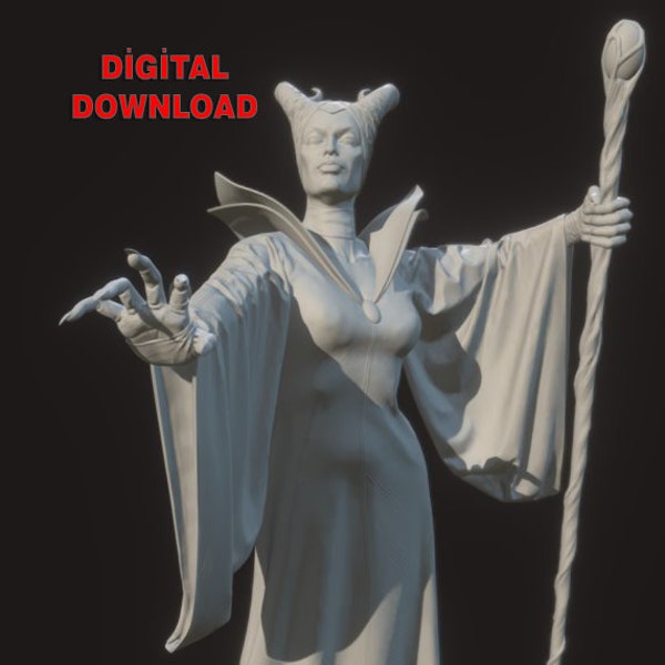 Stl Maleficent File - Etsy