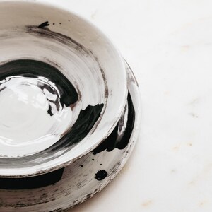Abstract Design Handmade Ceramic Plate, Pottery Dinner Dish, Clay ...