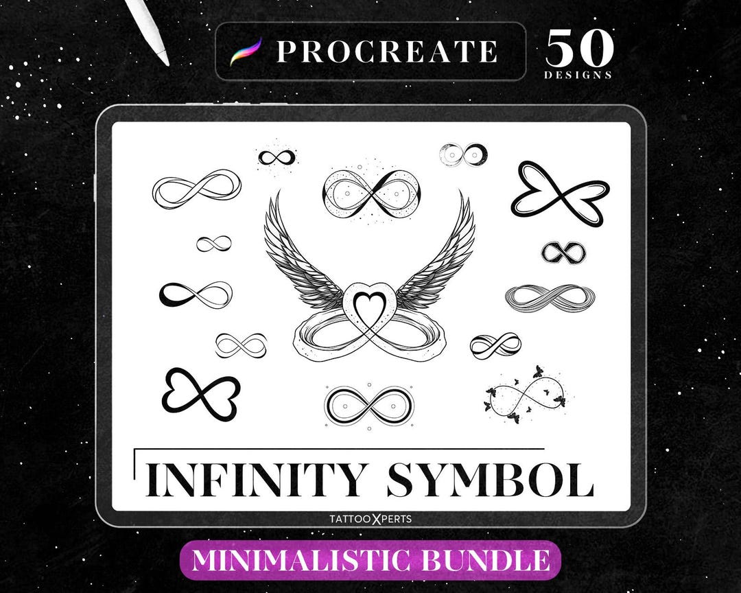 50 Infinity Symbol Designs | INSTANT DOWNLOAD | Minimalistic Stamps ...