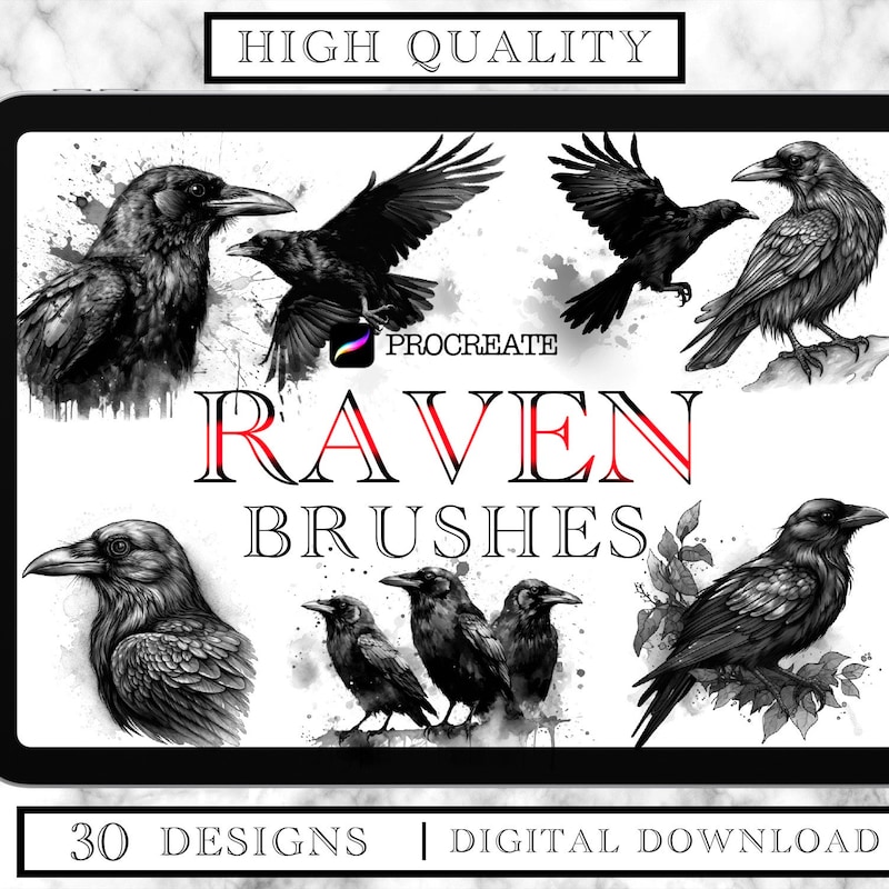 Raven Unique Portrait - Etsy UK