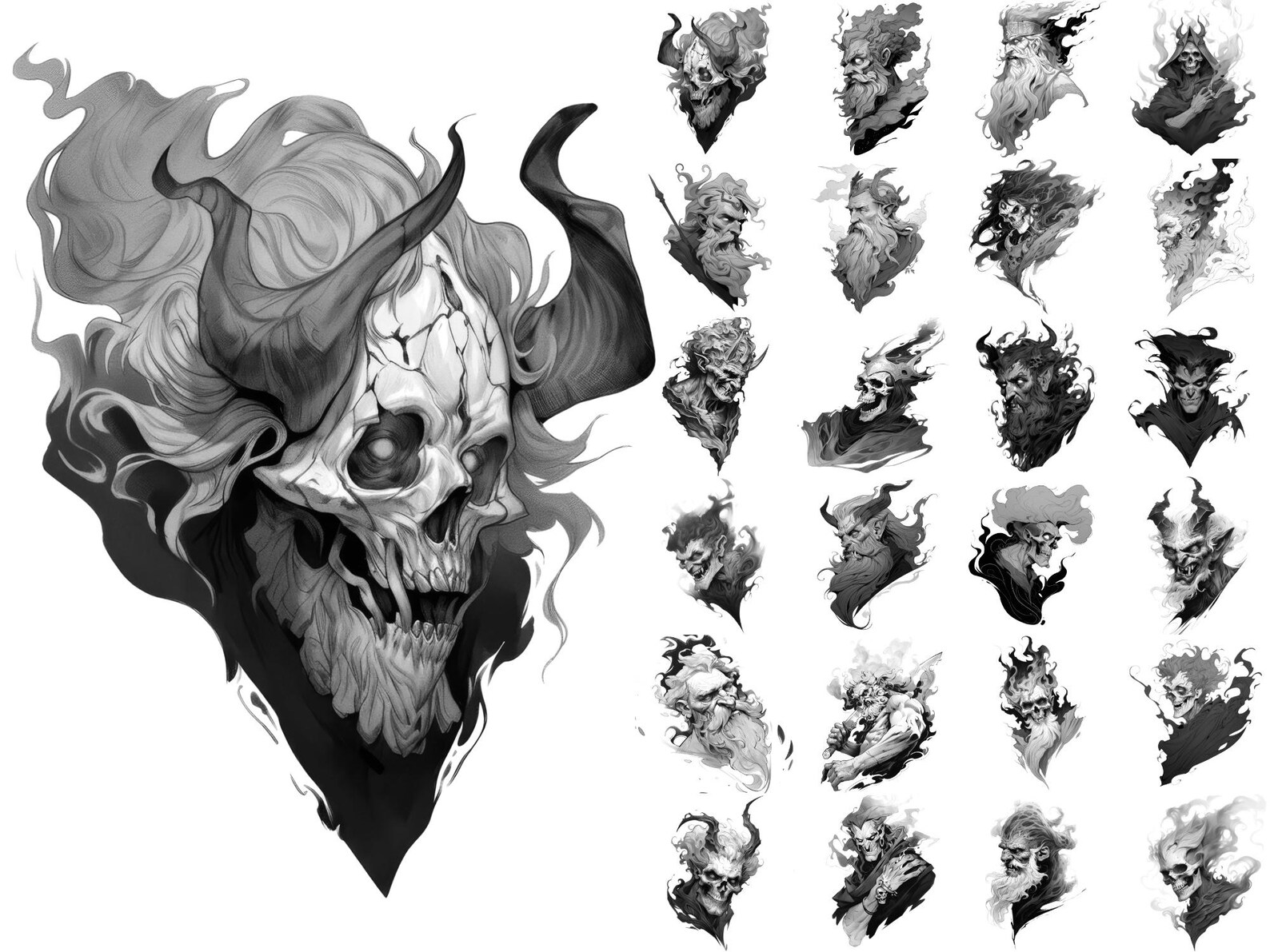 50 Greek Hades Designs INSTANT DOWNLOAD Greek Mythology Stamps ...