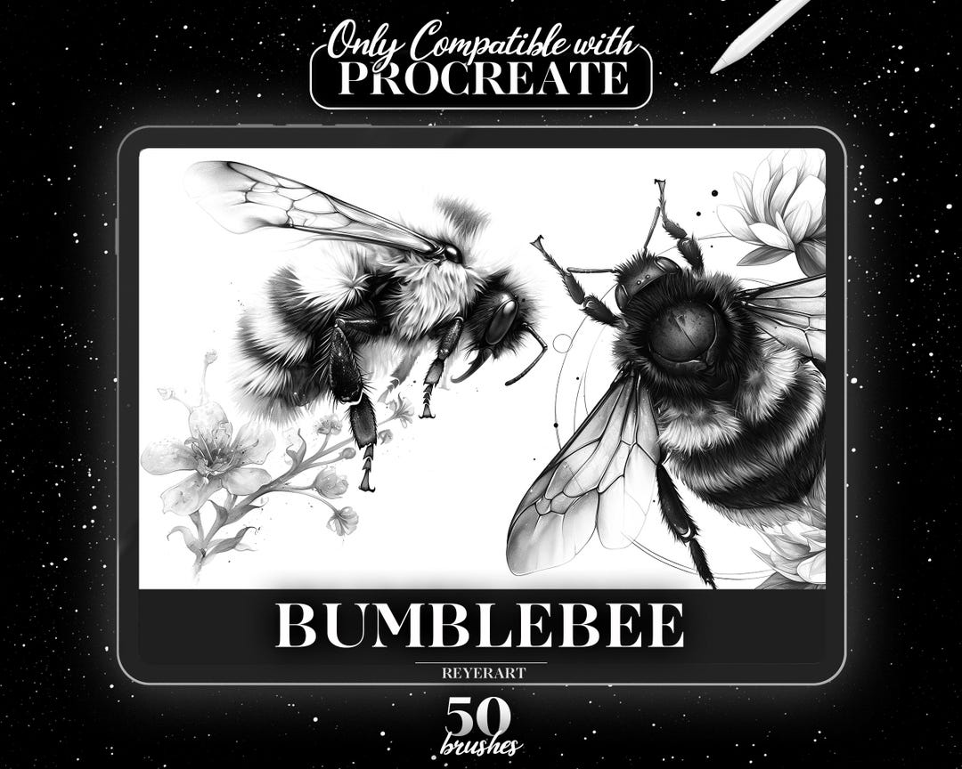 Bumblebee Procreate Brush Set | 50 Insect Illustration Brushes - Etsy
