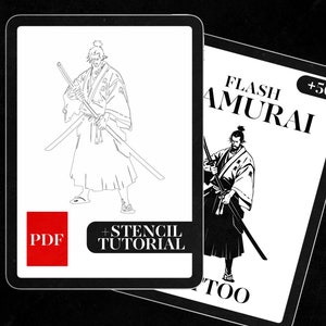 Japanese Samurai Stamps | INSTANT DOWNLOAD | Bundle of 50 Procreate ...