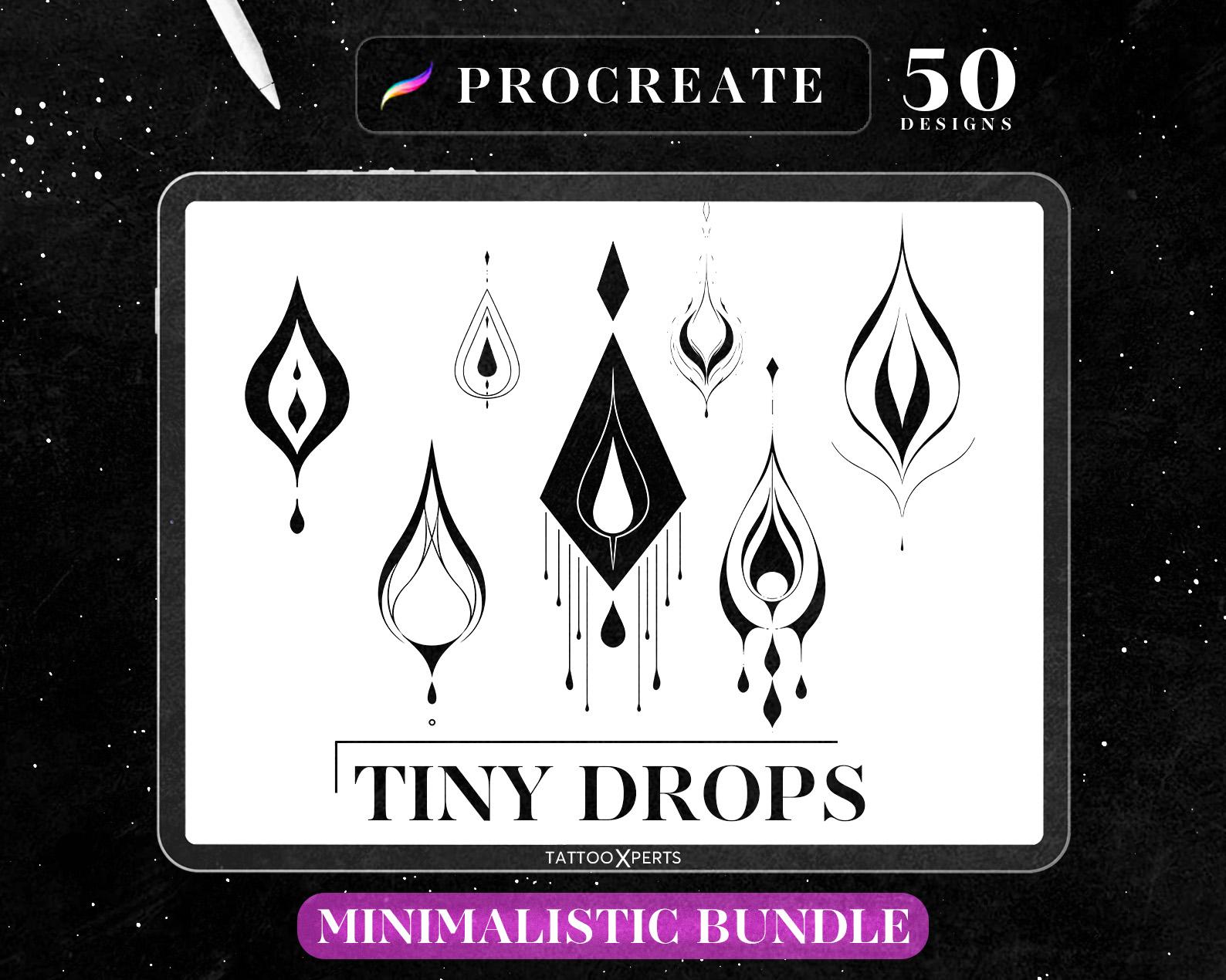 50 Drops Designs | INSTANT DOWNLOAD | Minimalistic Stamps | Procreate ...
