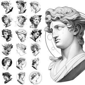 50 Apollo Designs | INSTANT DOWNLOAD | Greek Mythology Stamps ...