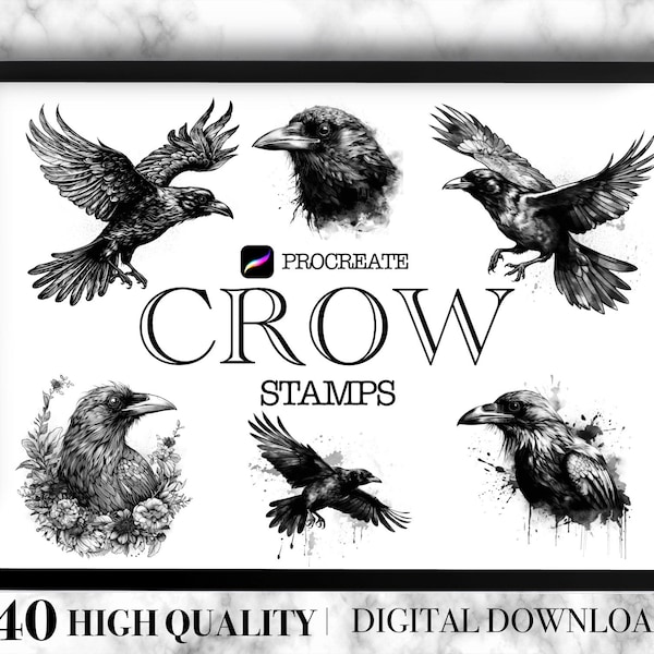 Crow Rubber Stamp - Etsy