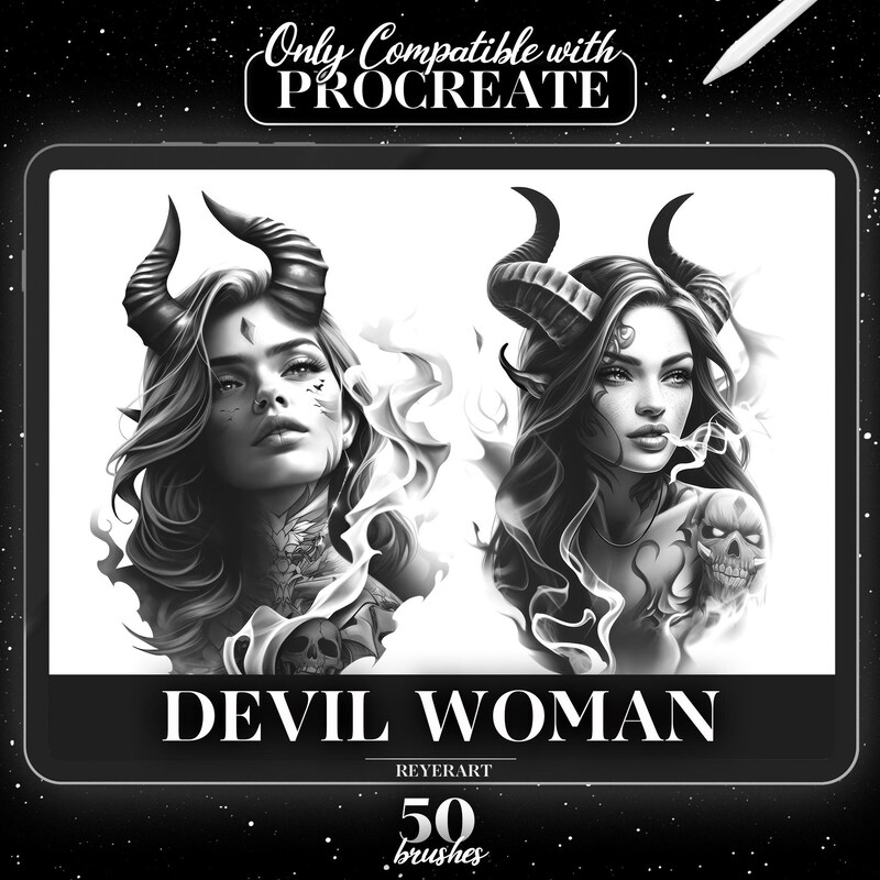 Female Demon Art - Etsy