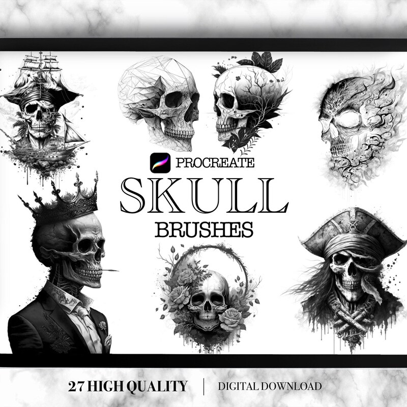 Skull Stamp - Etsy