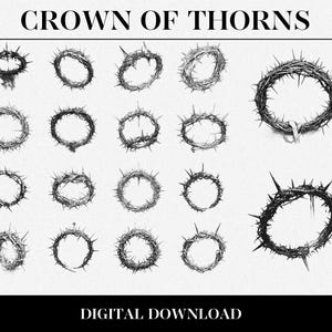 Crown of Thorns Procreate Brush Set | 50 High-quality Brushes | Thorns ...