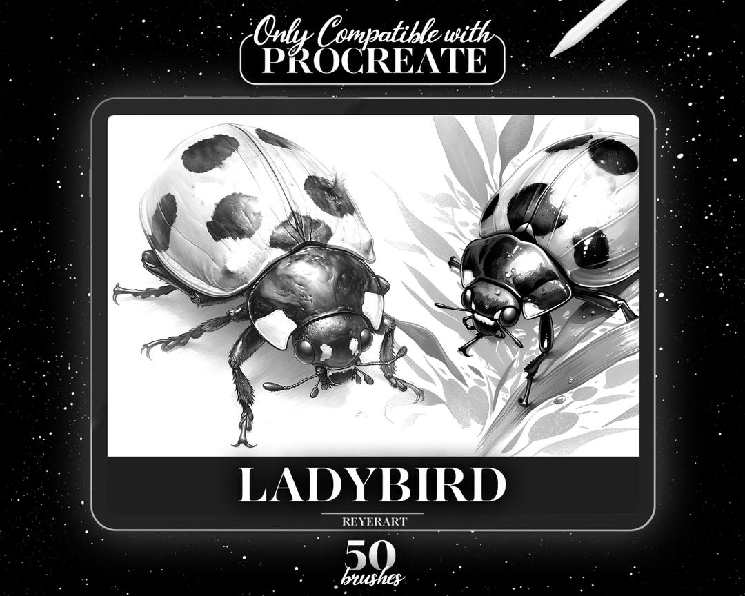 Ladybird Procreate Brush Set | 50 High-quality Digital Brushes ...