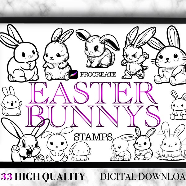 Easter Bunny Stamp - Etsy