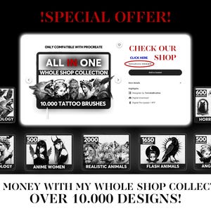 Japanese Samurai Stamps | INSTANT DOWNLOAD | Bundle of 50 Procreate ...