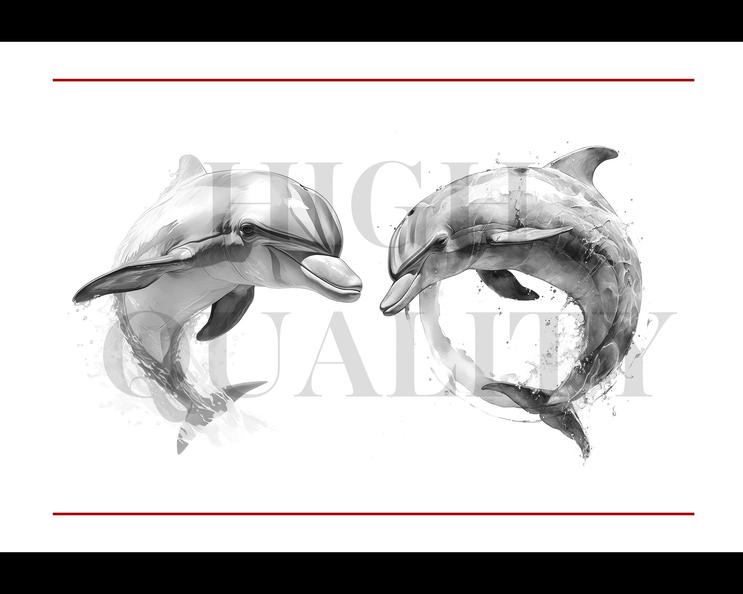 Dolphin Procreate Brush Set | 50 Digital Tattoo & Art Brushes - Etsy