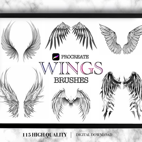 Wing Stamps for Procreate - Etsy