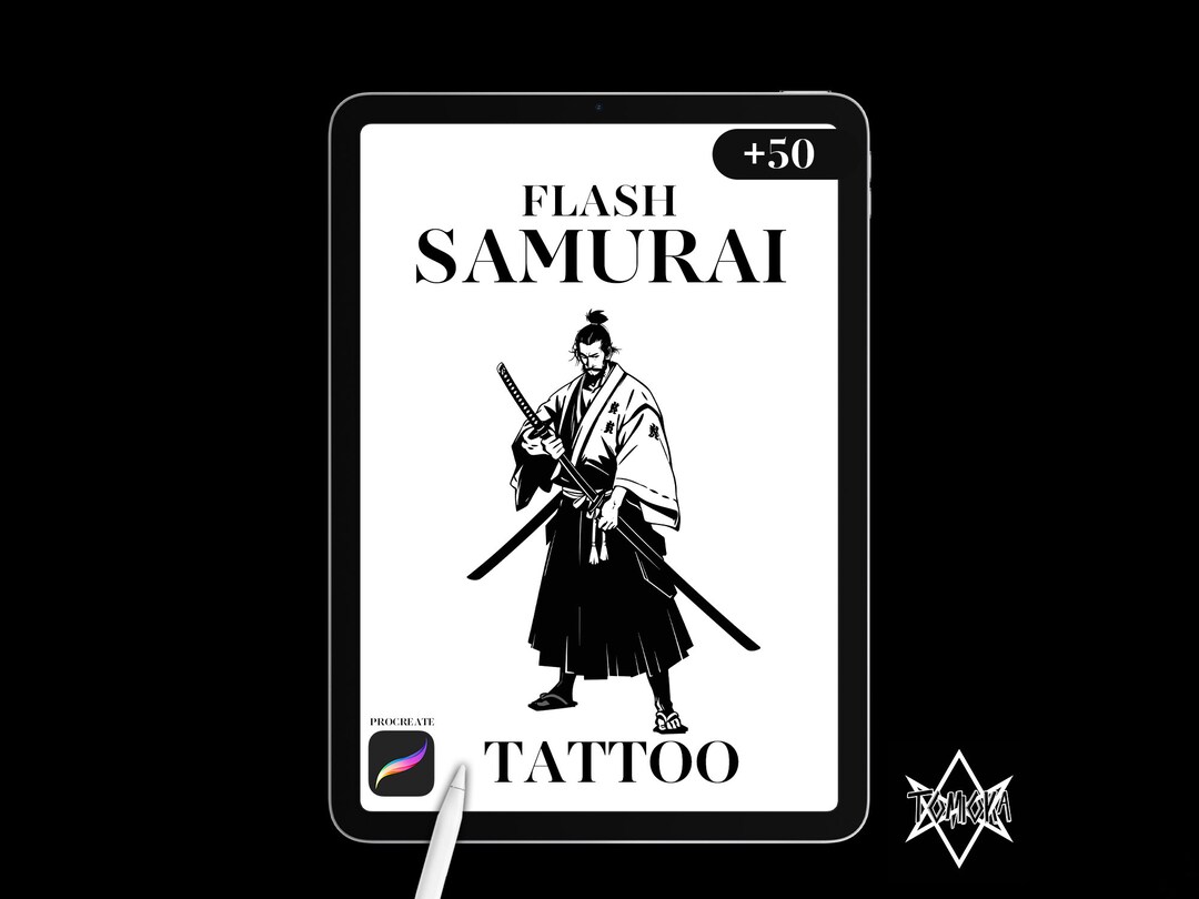 Japanese Samurai Stamps | INSTANT DOWNLOAD | Bundle of 50 Procreate ...