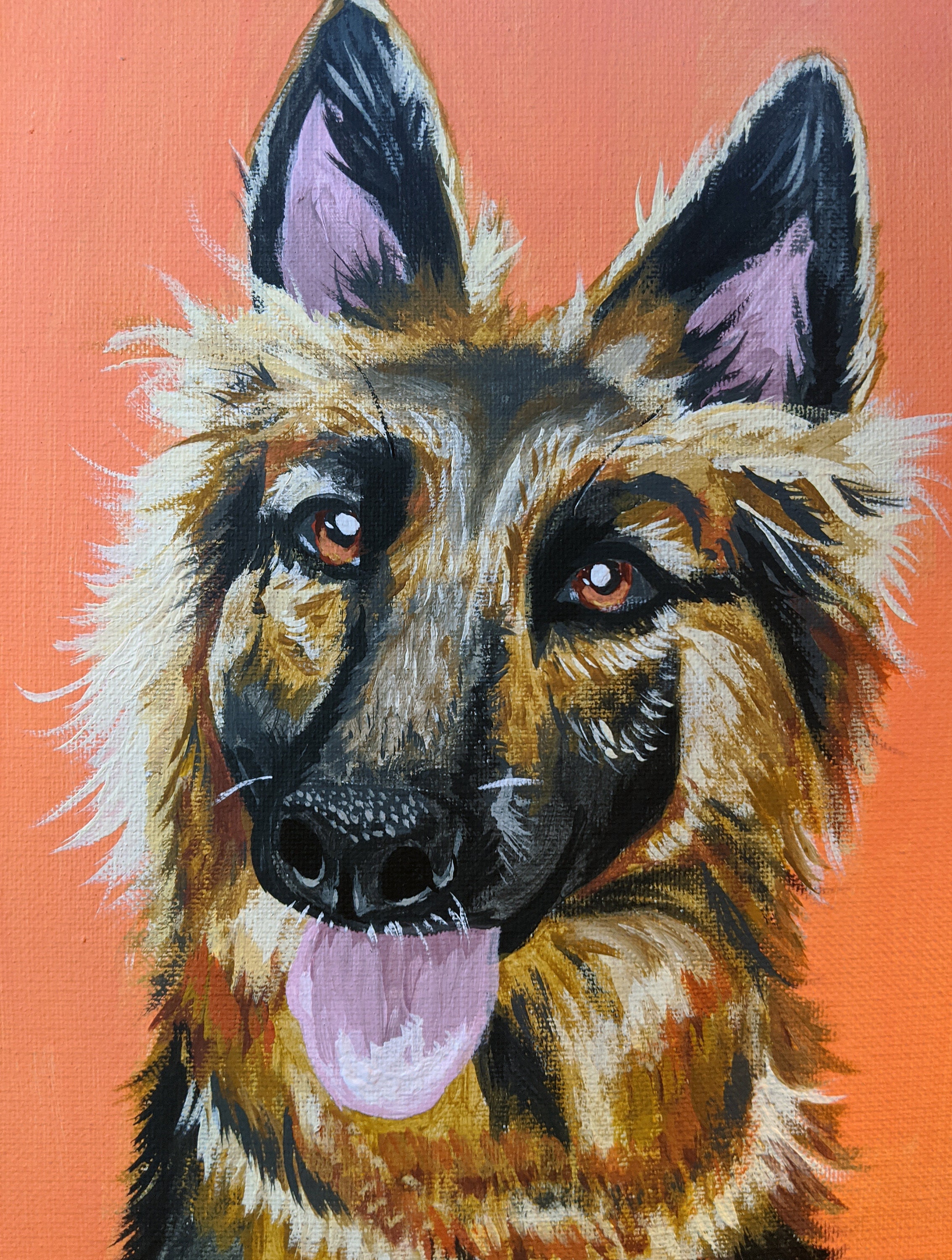 Custom Acrylic Pet Portrait on Canvas, Personalized Gift - Etsy