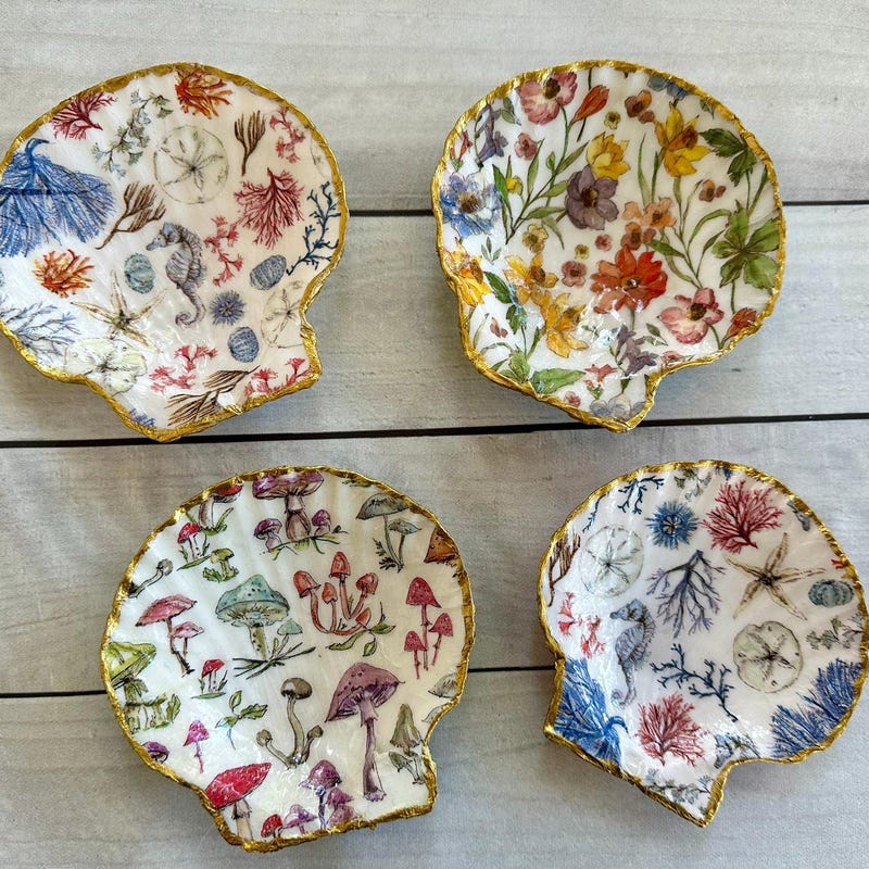 Seashell Beach Trinket Dish - Etsy