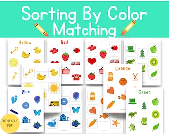 Color Matching Game Busy Book Printable Educational - Etsy
