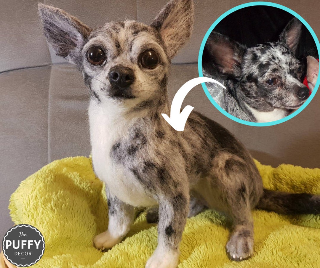 Blue Merle Chihuahuas Replicas, Life Look Stuffed Plush Dog Toys ...