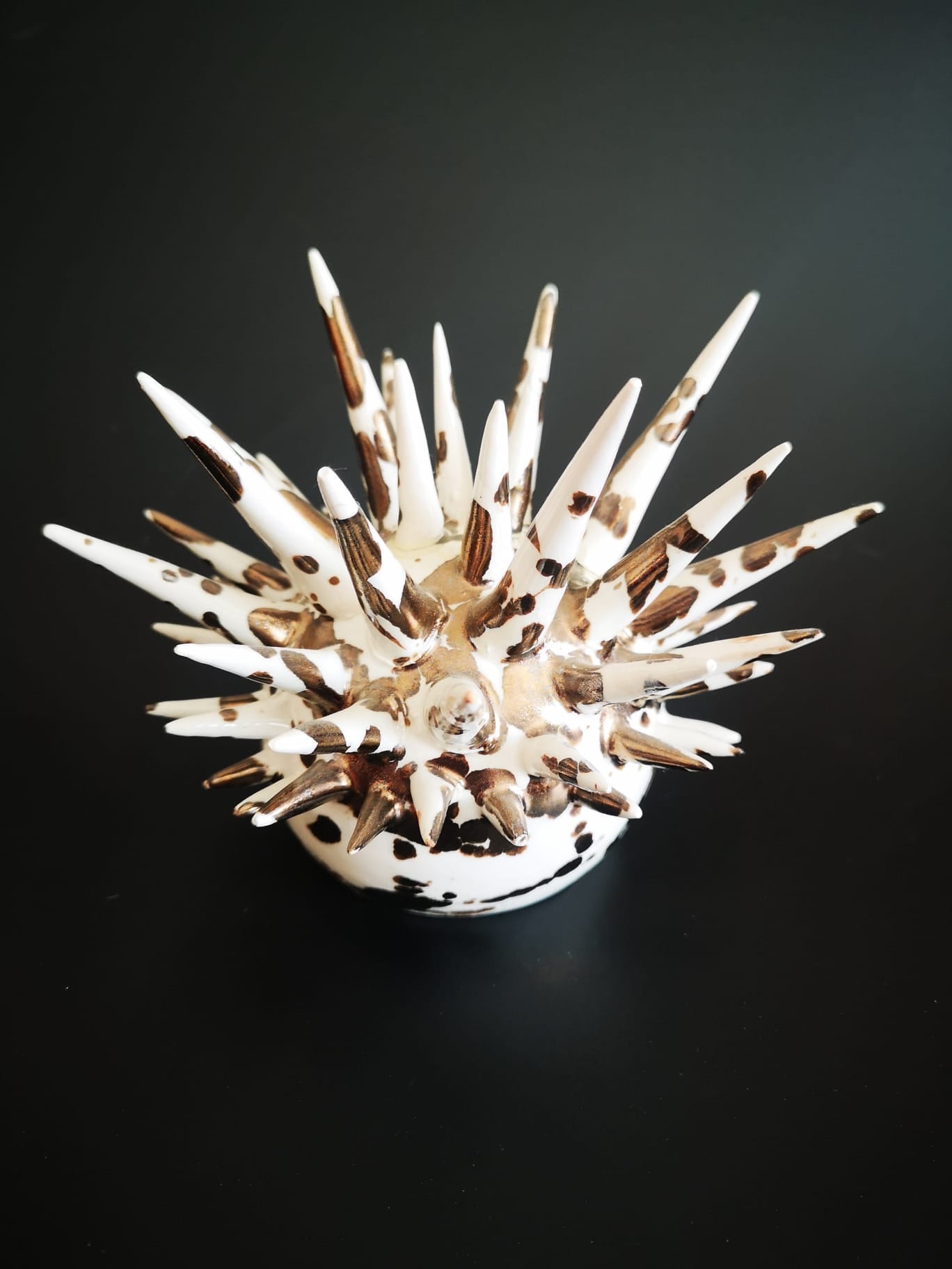 Black Ceramics Black Spiked Vase Bowl, Top Quality Decorative Conker ...