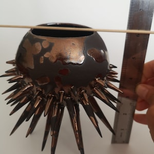 Black Ceramics Black Spiked Vase Bowl, Top Quality Decorative Conker ...