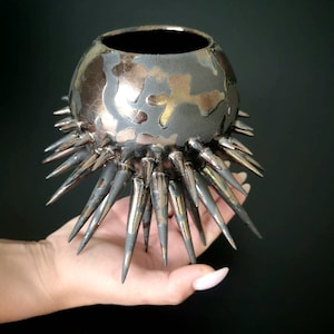 Black Ceramics Black Spiked Vase Bowl, Top Quality Decorative Conker ...