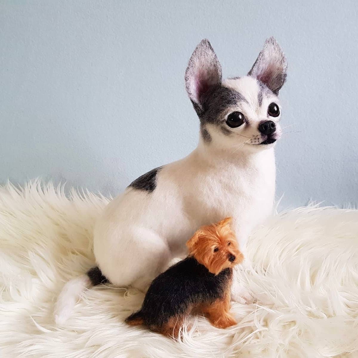 Needed Felted Yorkshire Replica by Pet Photo, Life Look Suffed Plush ...