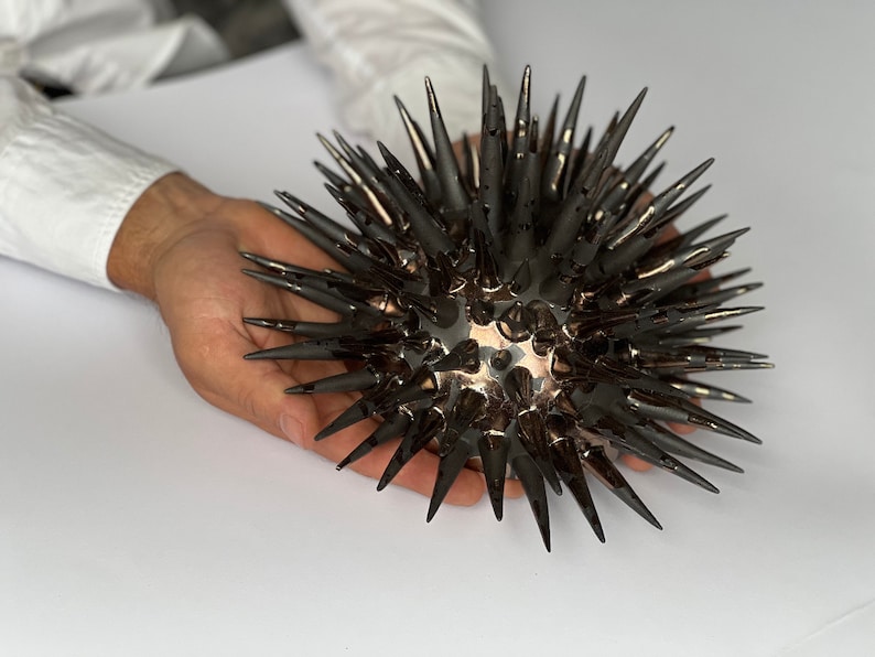 Exclusive Conker Bowl, Spiked Ceramics Bowl White With Bronze ...