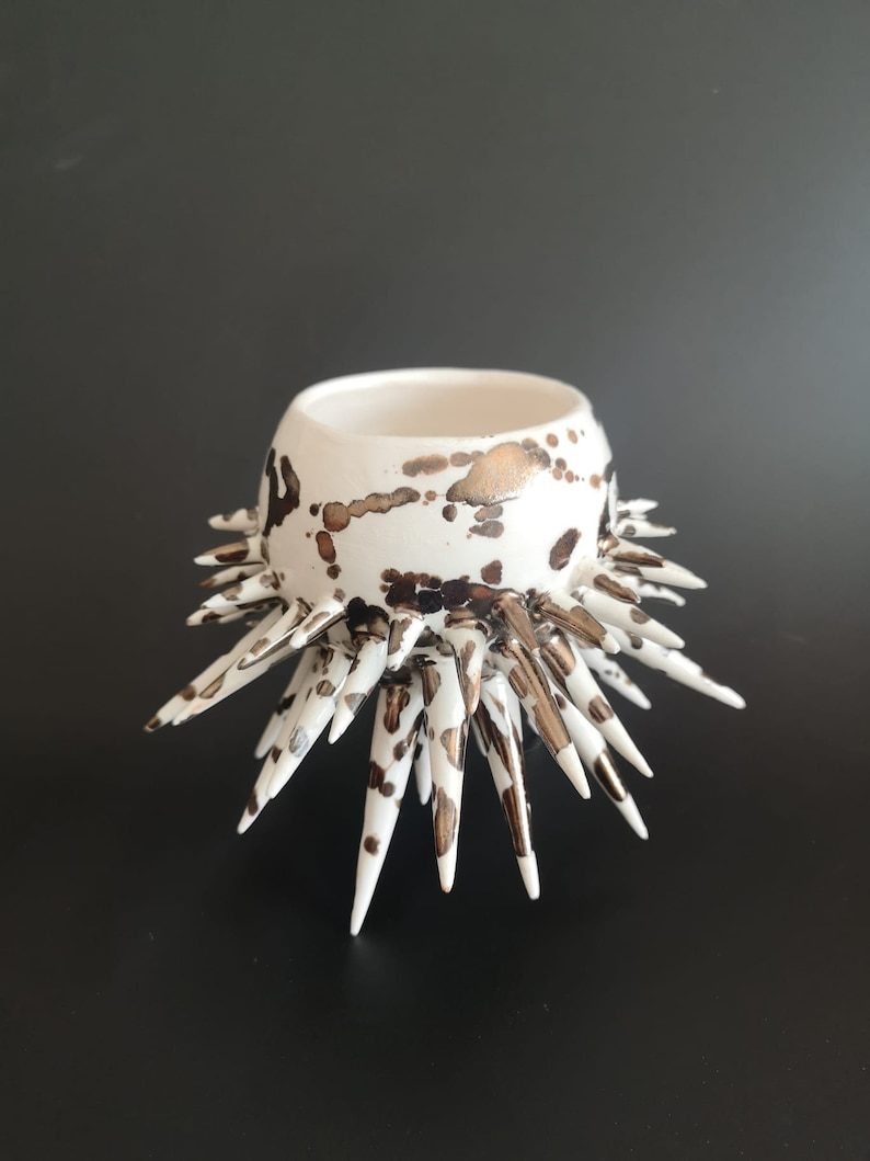 Black Ceramics Black Spiked Vase Bowl, Top Quality Decorative Conker ...