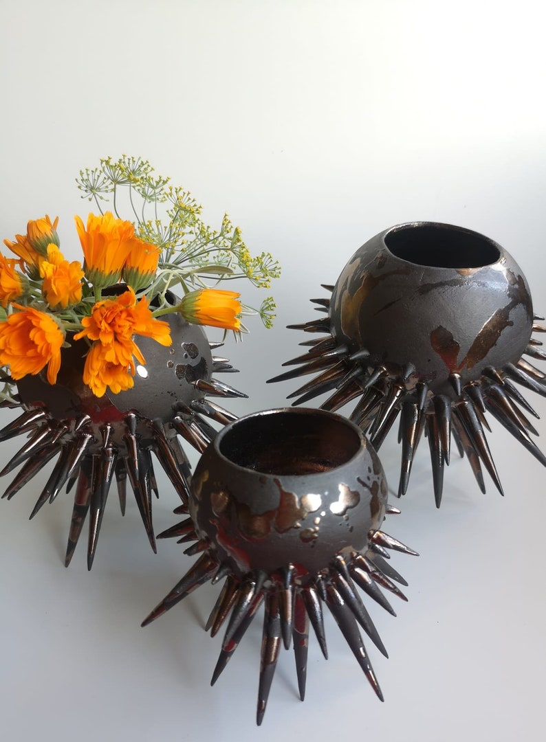 Black Ceramics Black Spiked Vase Bowl, Top Quality Decorative Conker ...
