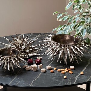 Set of Black Spike Bowls, Handmade Ceramic Conker Bowls, Modern Pottery ...