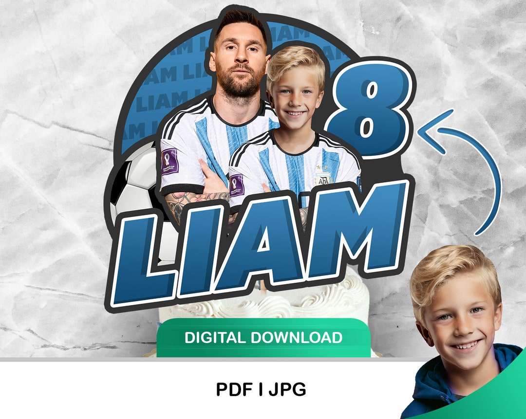 MESSI Cake Topper, Lionel Messi Cake Topper, Football Cake Topper ...