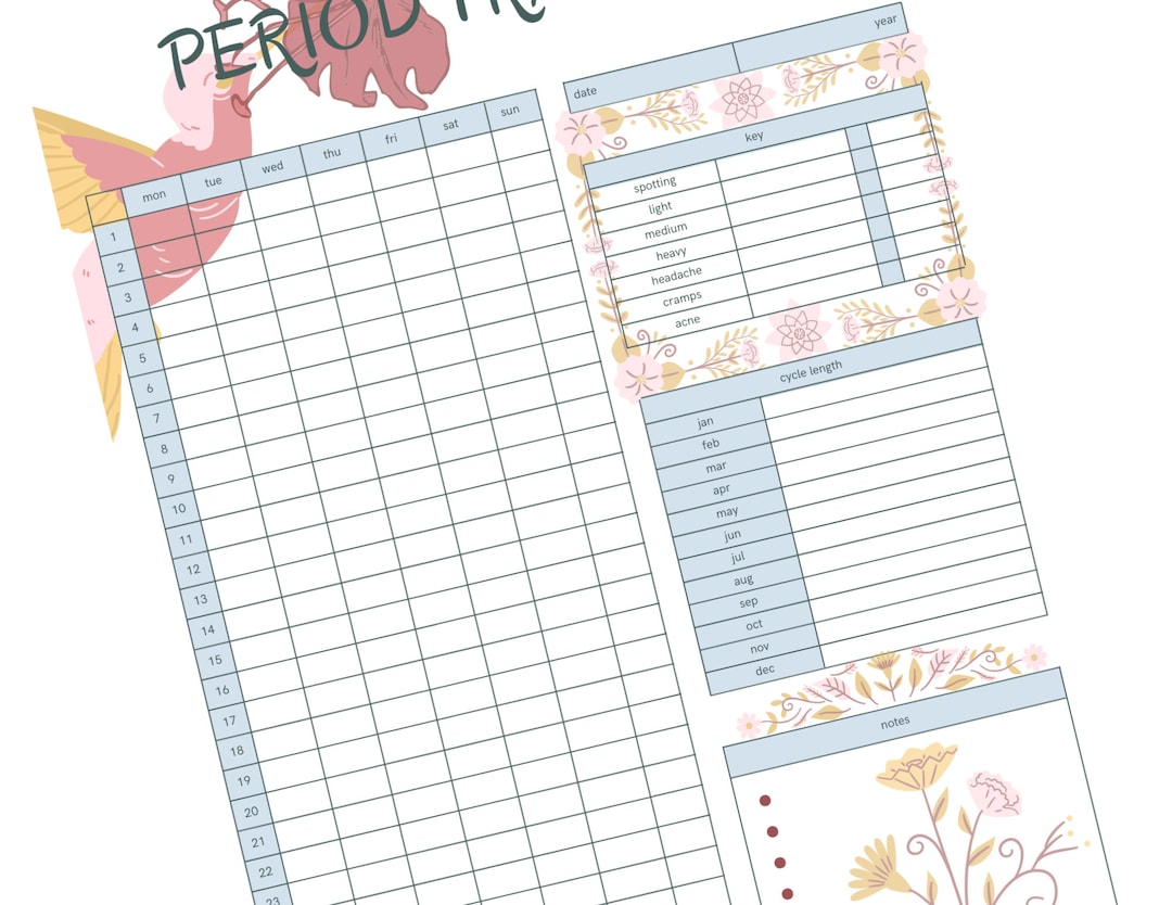 Period Tracker, Menstrual Tracker, Monthly Women's Health Tracker ...