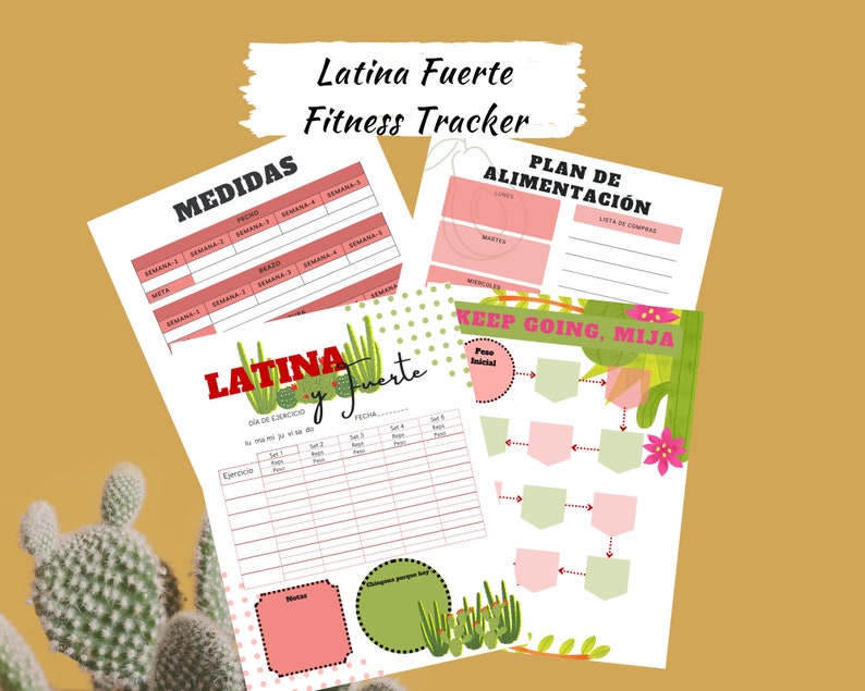 Fitness Tracker, Workout Tracker, Spanish Fitness Tracker - Etsy