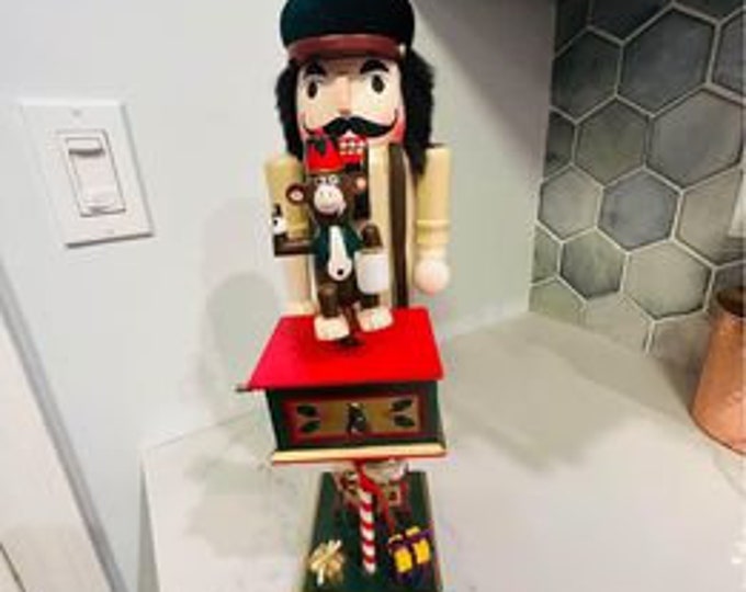 Musical Nutcracker With Spinning Monkey - Really Unique - Etsy