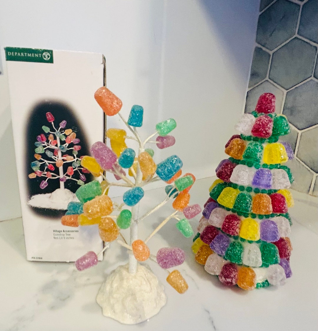 Retired Department 56 Set of Two ‘gum Drop Tree” and Gum Drop Larger ...