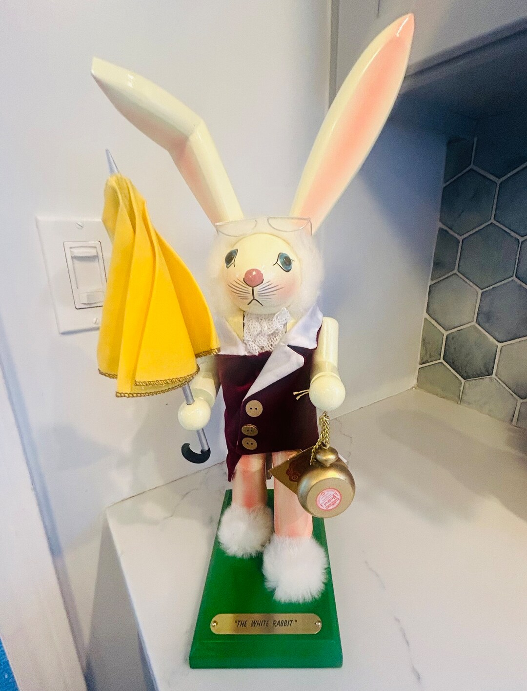 Steinbach Full Size Nutcracker White Rabbit From Alice in Wonderland ...