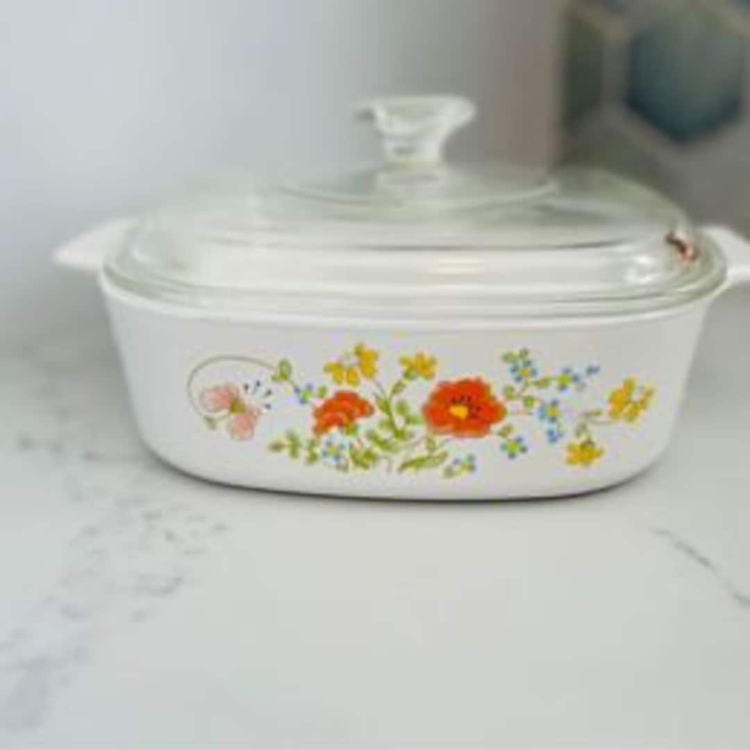 Corning Ware 2 Quart Vintage Wildflower Poppy A-2-B Casserole With ...