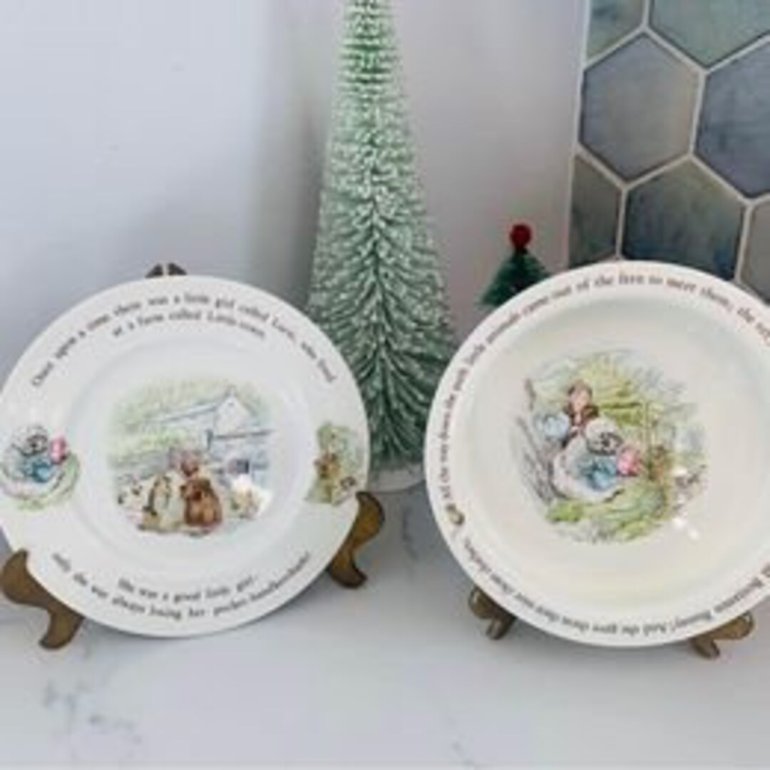 Wedgwood Beatrix Potter Mrs Tiggy-winkle Nursery Plate & Bowl - Etsy