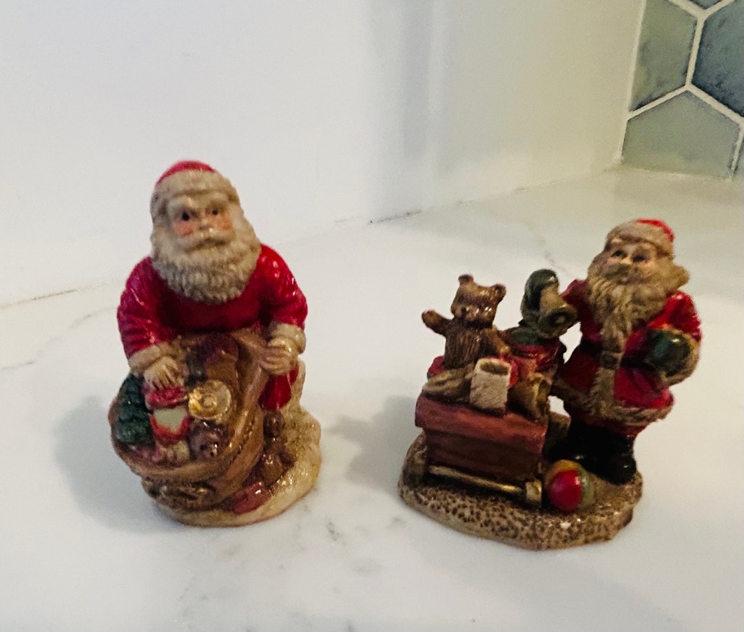 Vintage Collectible Miniature Santa’s - Etsy