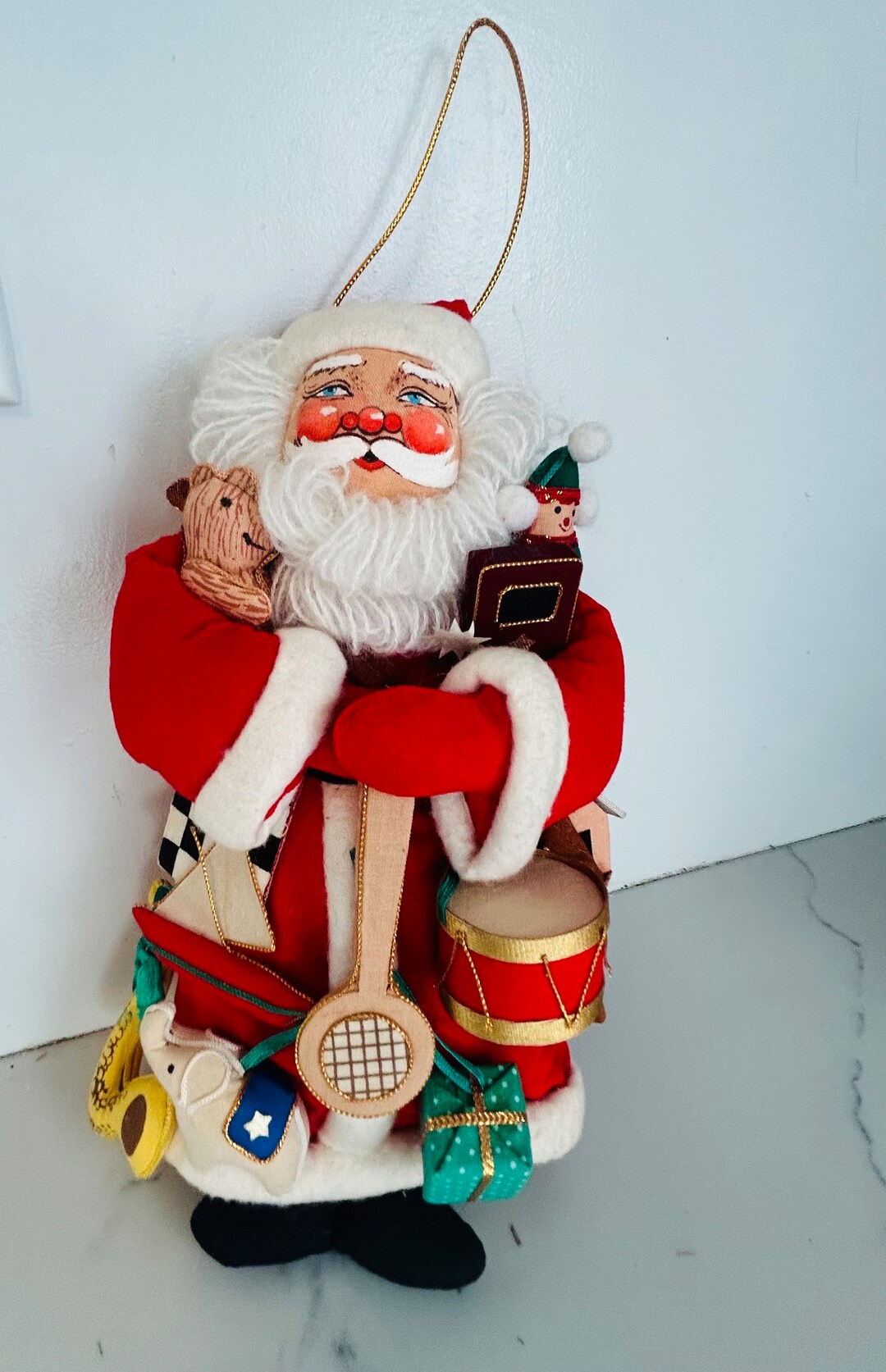 Vintage Santa and His Sack Full of Goodies - Etsy