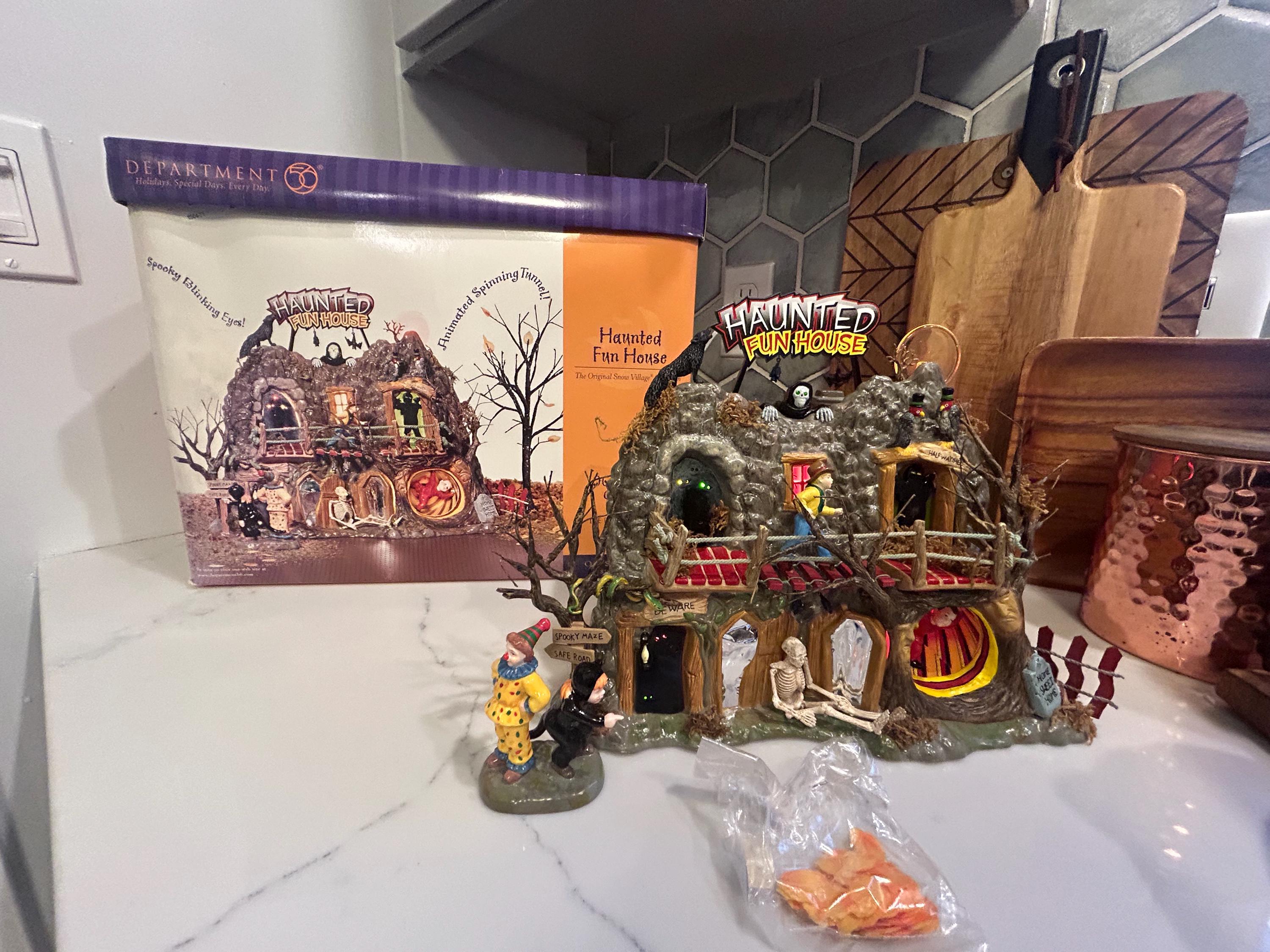 Department 56 Retired Halloween Haunted Fun House Gift Set - Etsy