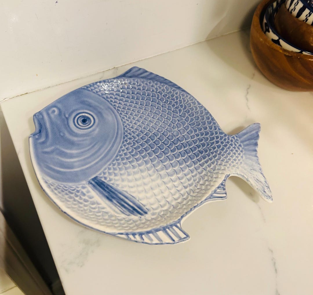Vintage Rare Bordallo Pinheirol Fish Plate , Made in Portugal - Etsy