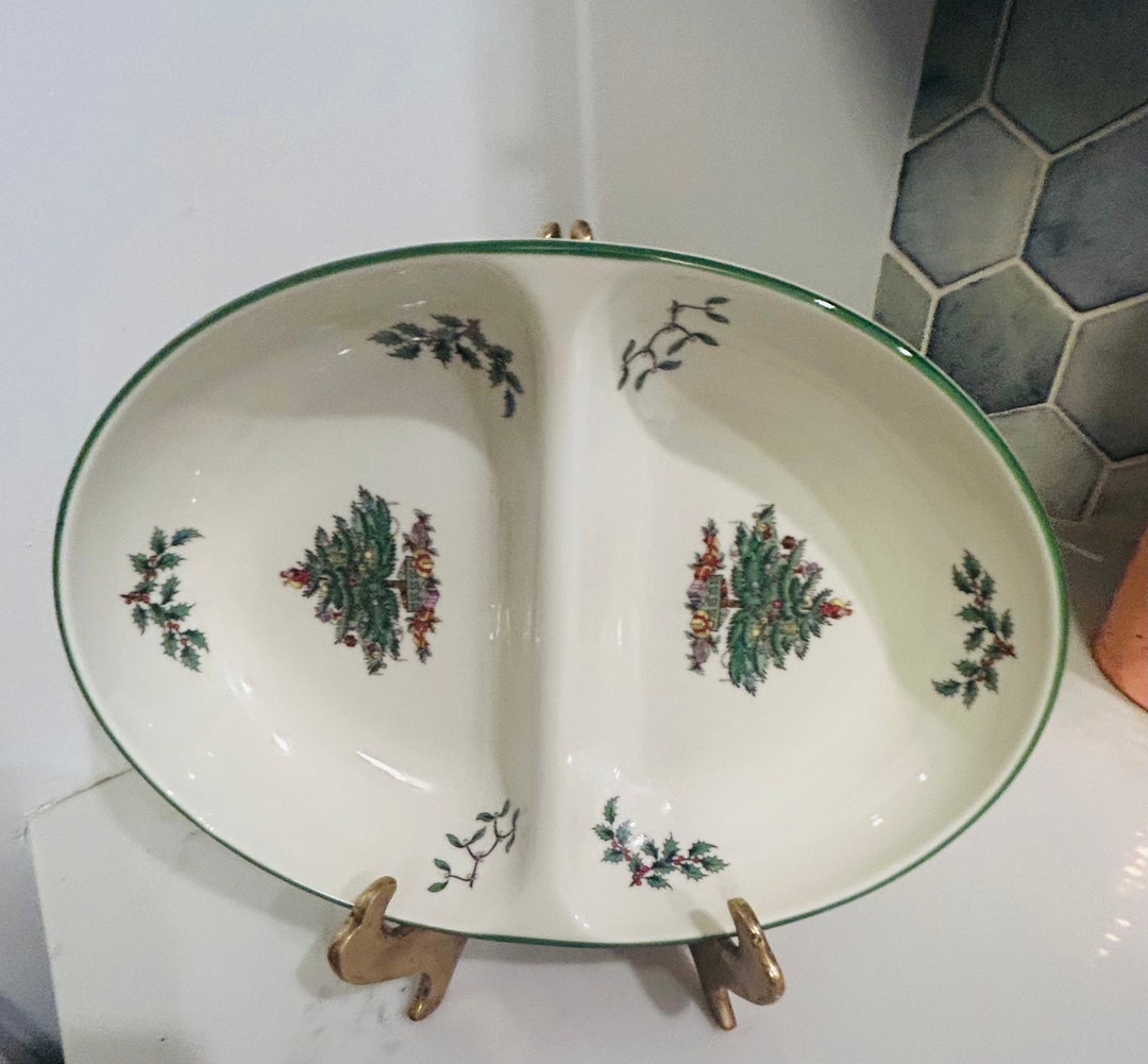 Spode CHRISTMAS TREE Divided Serving Dish - Etsy