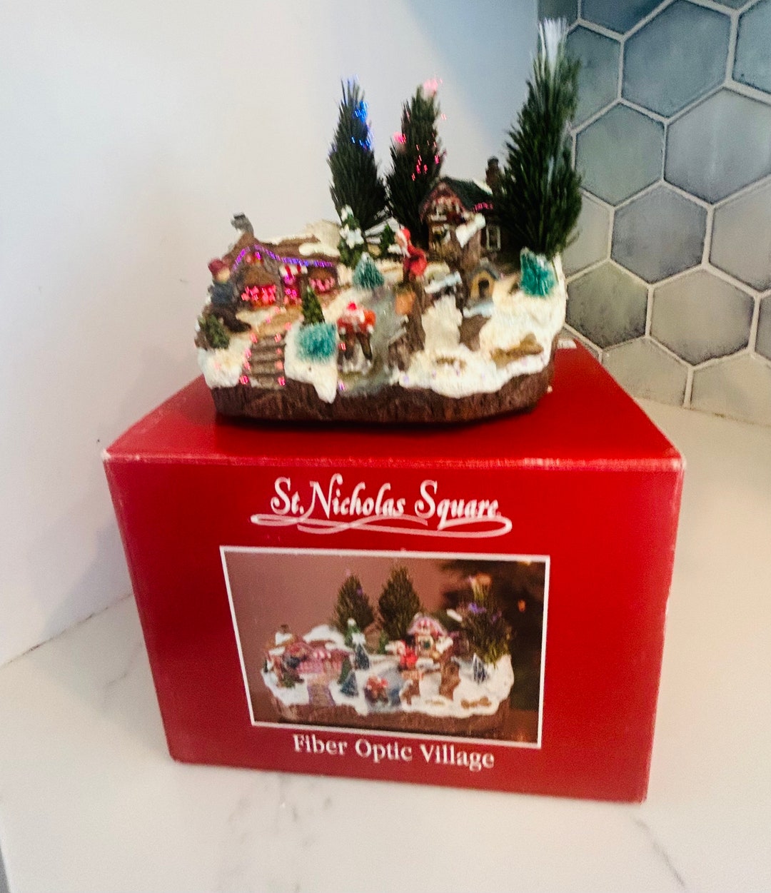 Fiber Optic Village Saint Nicholas Square - Etsy