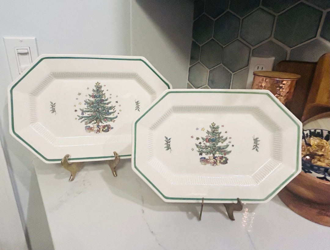 Nikko Classic Collection Vintage Hexagon Pair of Servibg Platters - Etsy